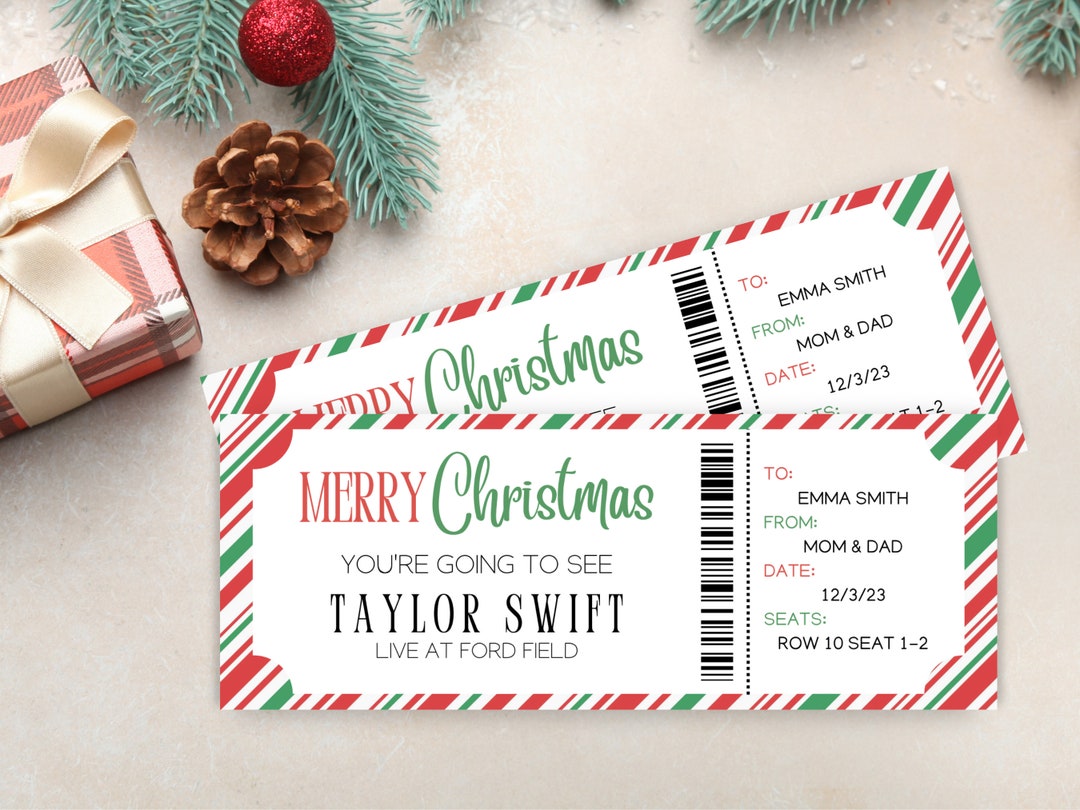 Printable Christmas Concert Gift Ticket Christmas Gift - Etsy