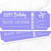 Birthday Cake Editable Boarding Pass Template | Airline Ticket Canva ...