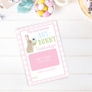 Printable Teacher Easter Gift Card Holder | Easter Gift Card Holder ...