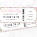 Editable Mothers Day Concert Ticket | Surprise Mothers Day Ticket ...