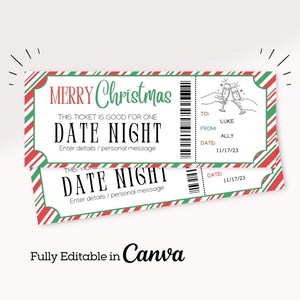Christmas Date Night Out Gift Voucher | Surprise Date Night Gift ...