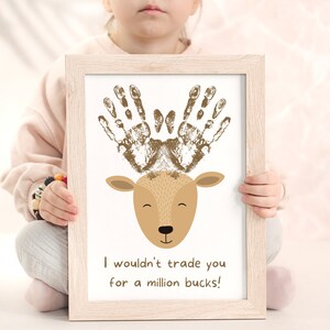 Deer Father's Day Handprint Art | Father's Day Gift | Crafts for Kids ...