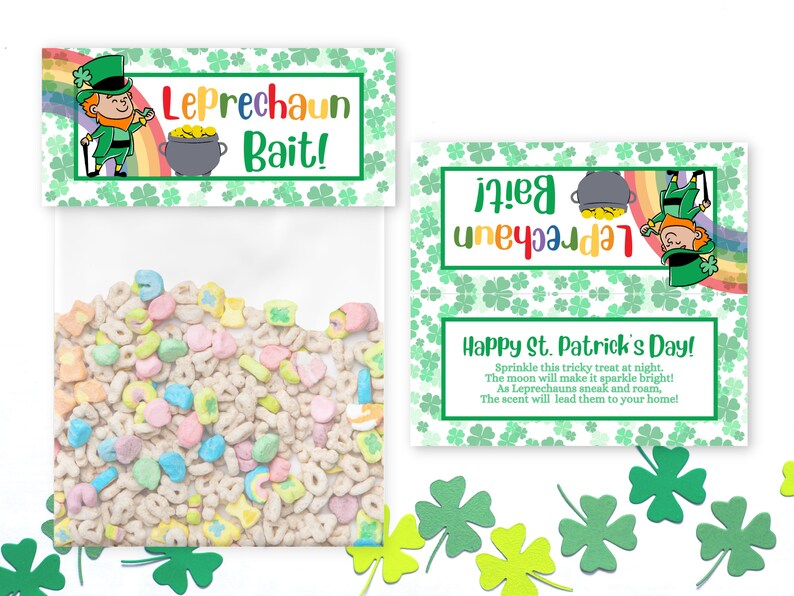 Rainbow Leprechaun Bait Tag | Leprechaun Food Printable | St. Patrick's ...