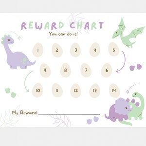 Dinosaur Reward Chart | Printable Dino Behavior Chart | Daily Goal ...