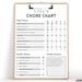 Minimalist Weekly Chore Chart Printable Modern Chore Chart - Etsy