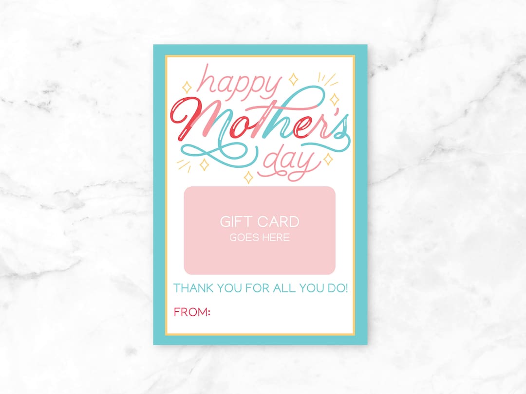 Mother's Day Gift Card Holder | Mom Appreciation | Gift for Mom ...