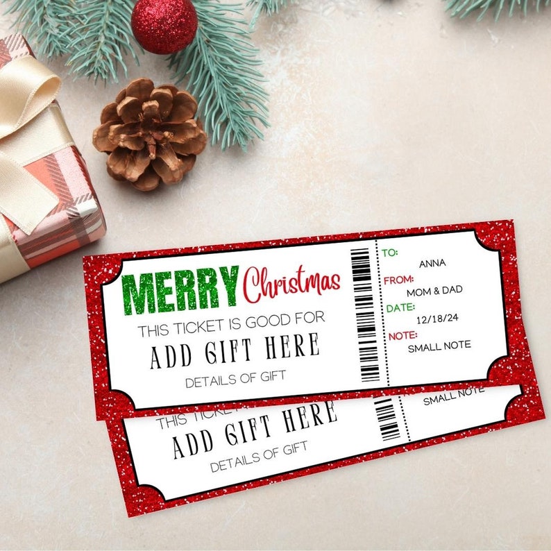 Christmas Blank Holiday Template | Holiday Experience Gift Voucher ...