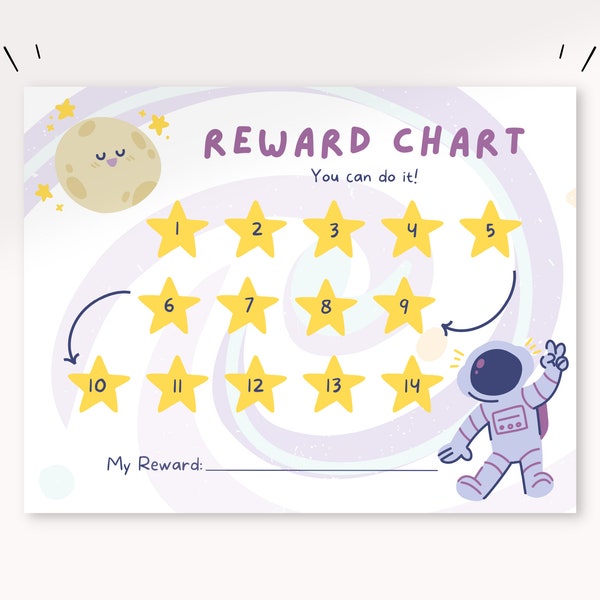 Outer Space Reward Chart Printable - Etsy
