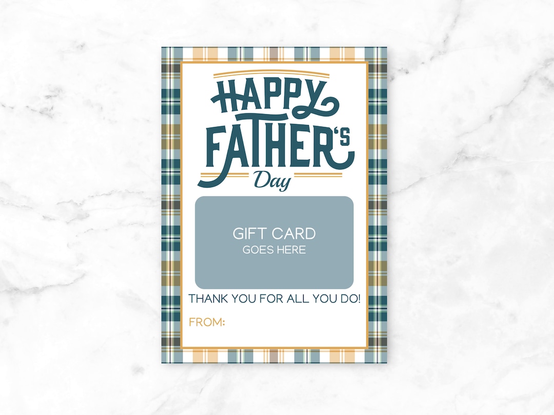 Fathers Day Gift Card Holder | Digital Download | Printable Fathers Day ...