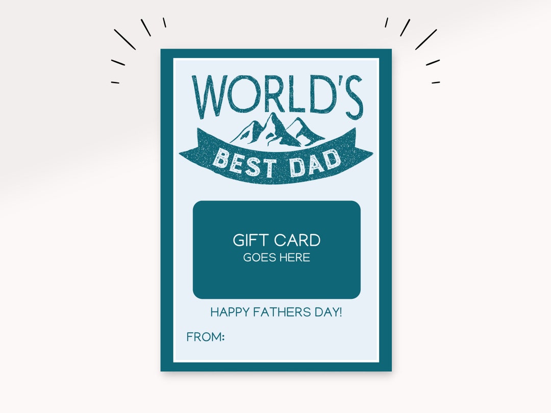 Fathers Day Gift Card Holder | Fathers Day Printable Gift Card | Thank ...
