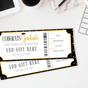Editable Graduation Gift Voucher | Surprise Gift for Grads | Coupon ...