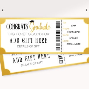 Printable Blank Graduation Coupon | Graduation Gift | Editable ...
