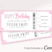 Pink Birthday Concert Ticket | Birthday Concert Ticket | Printable ...