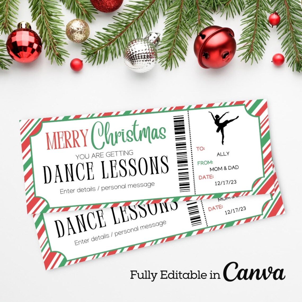 Christmas Dance Lessons Gift Voucher | Surprise Dance Lessons Gift ...
