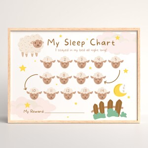 Counting Sheep Sleep Reward Chart | Sleep Training Printable | Kids ...