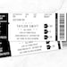 Simple Editable Concert Ticket Template Printable Music Event Ticket ...