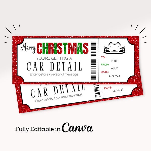 Car Detailing Voucher - Etsy