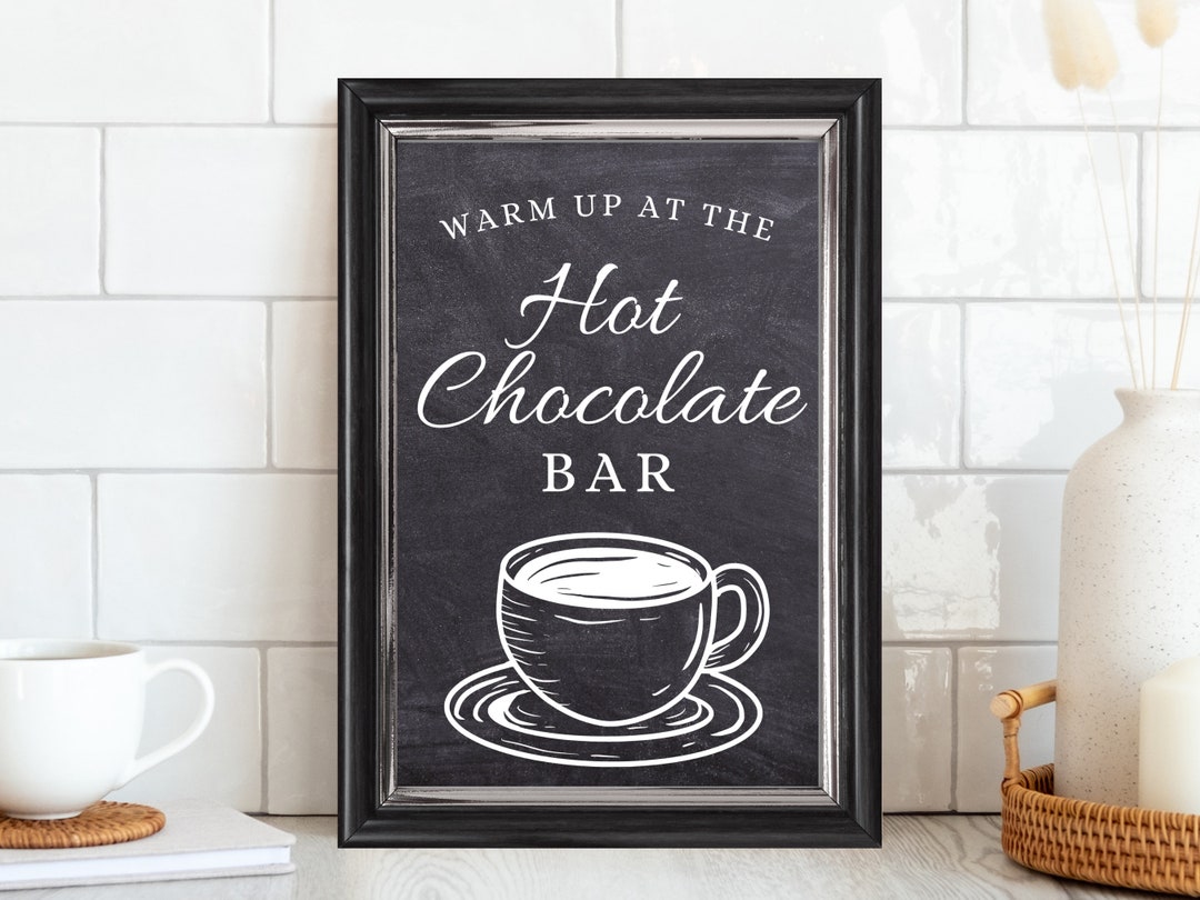 Hot Chocolate Bar Table Sign | Hot Cocoa Bar Sign Printable | Christmas ...