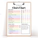 Rainbow Chore Chart for Kids Kids Chores Kids Chore Chart ...
