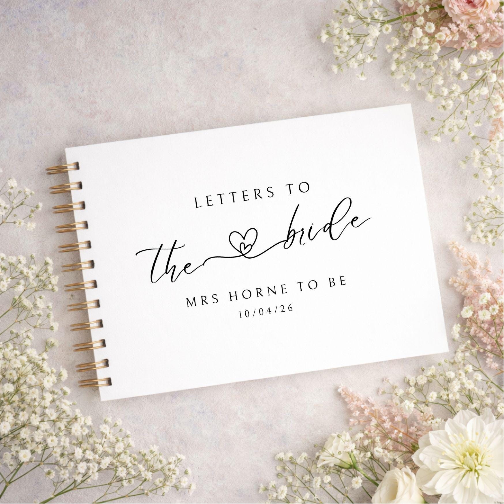 Personalised Letters to the Bride Book – Hen Party Guest Book, Advice ...