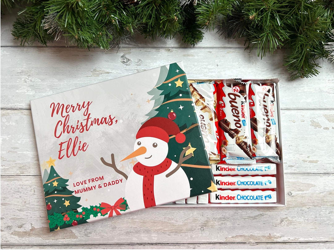 PERSONALISED Christmas Selection Box, Christmas Eve Box, Chocolate ...