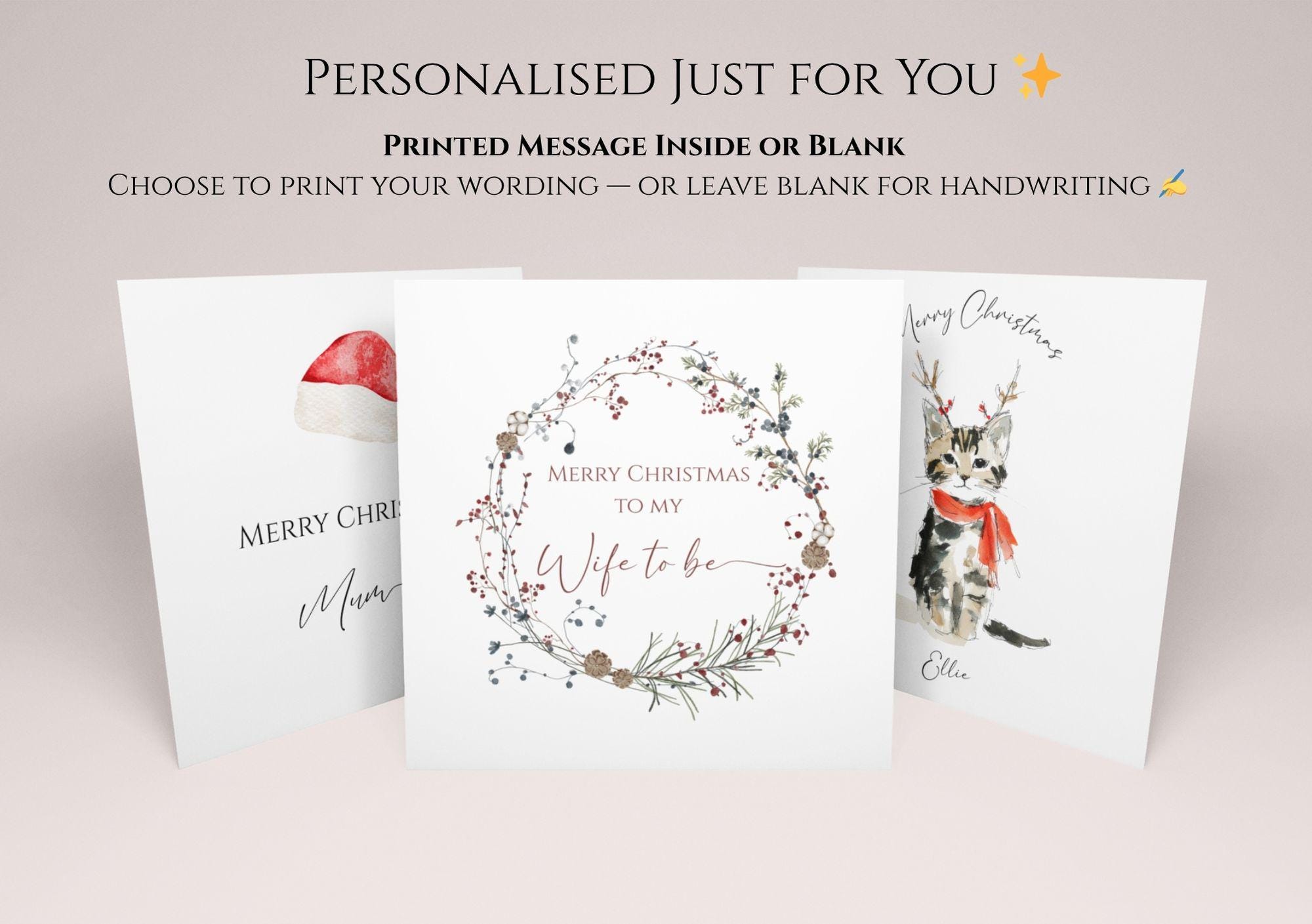 Personalised Mummy Christmas Card – Gingerbread Family Card – Cute ...