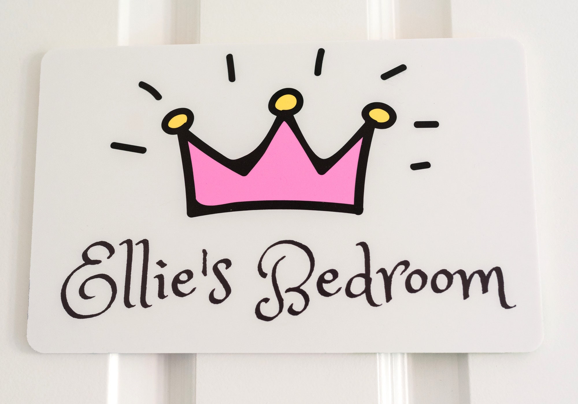 Kids Bedroom Door Sign Crown Bedroom Door Sign Girls Bedroom - Etsy