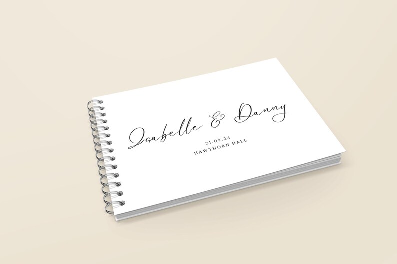 Personalised Wedding Guest Book, A4 or A5 Ring Binder Guest Book ...