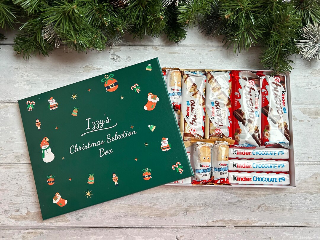 PERSONALISED Christmas Selection Box, Christmas Eve Box, Chocolate ...