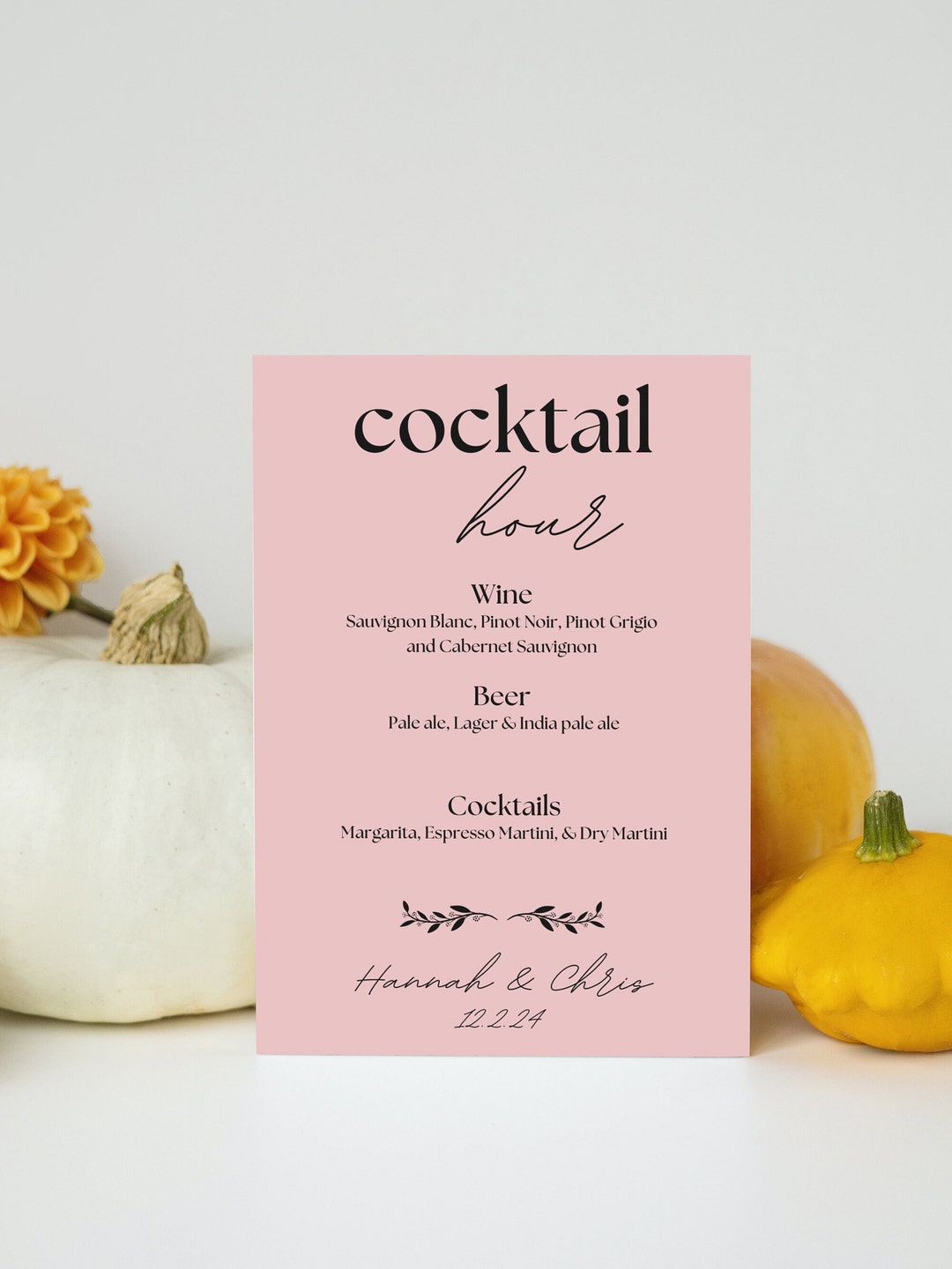 Cocktail Hour Wedding Sign Personalized Cocktail Wedding - Etsy