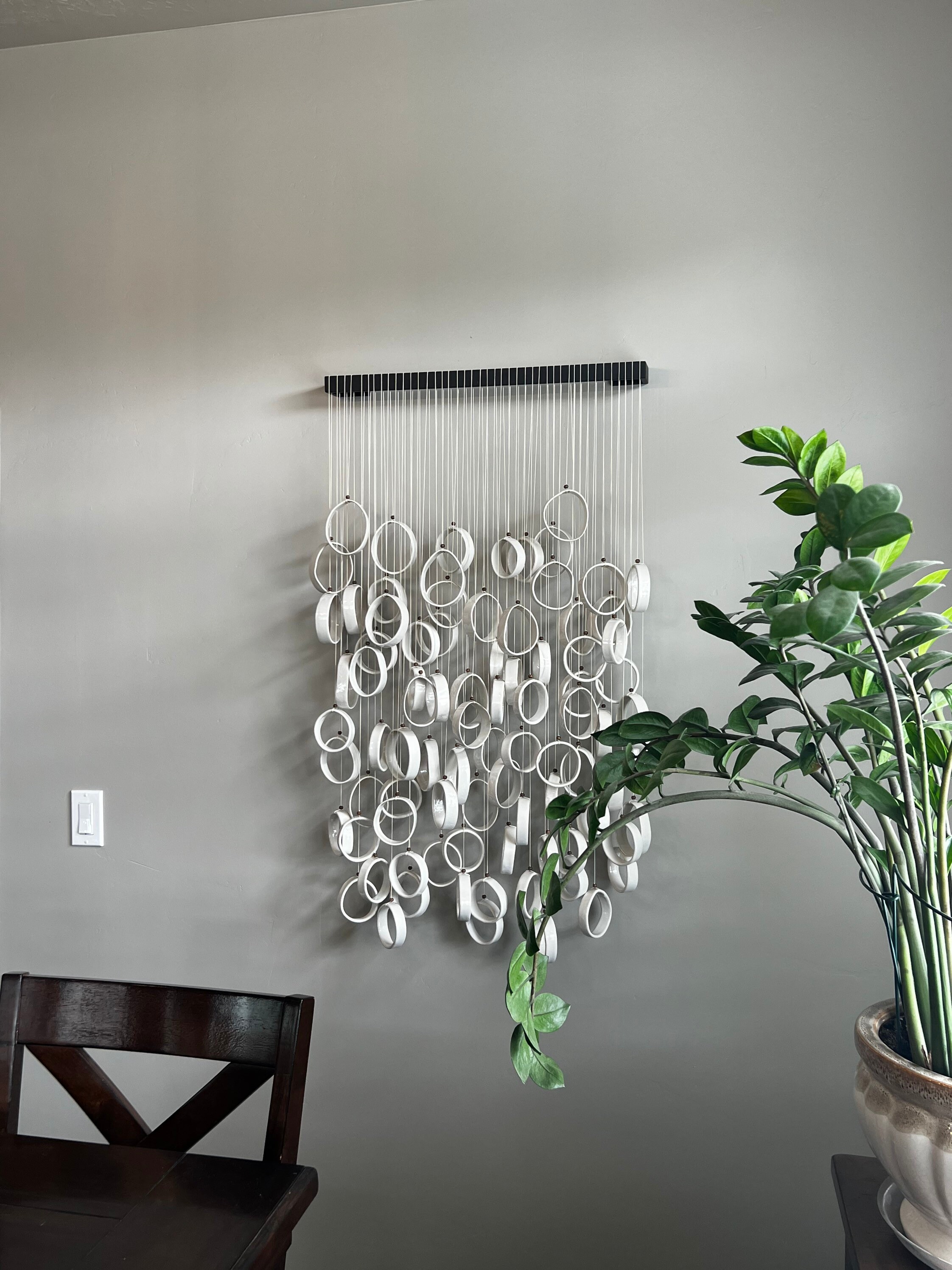 Ceramic Ring Wall Hanging Ceramic Wall Decor White Rings - Etsy