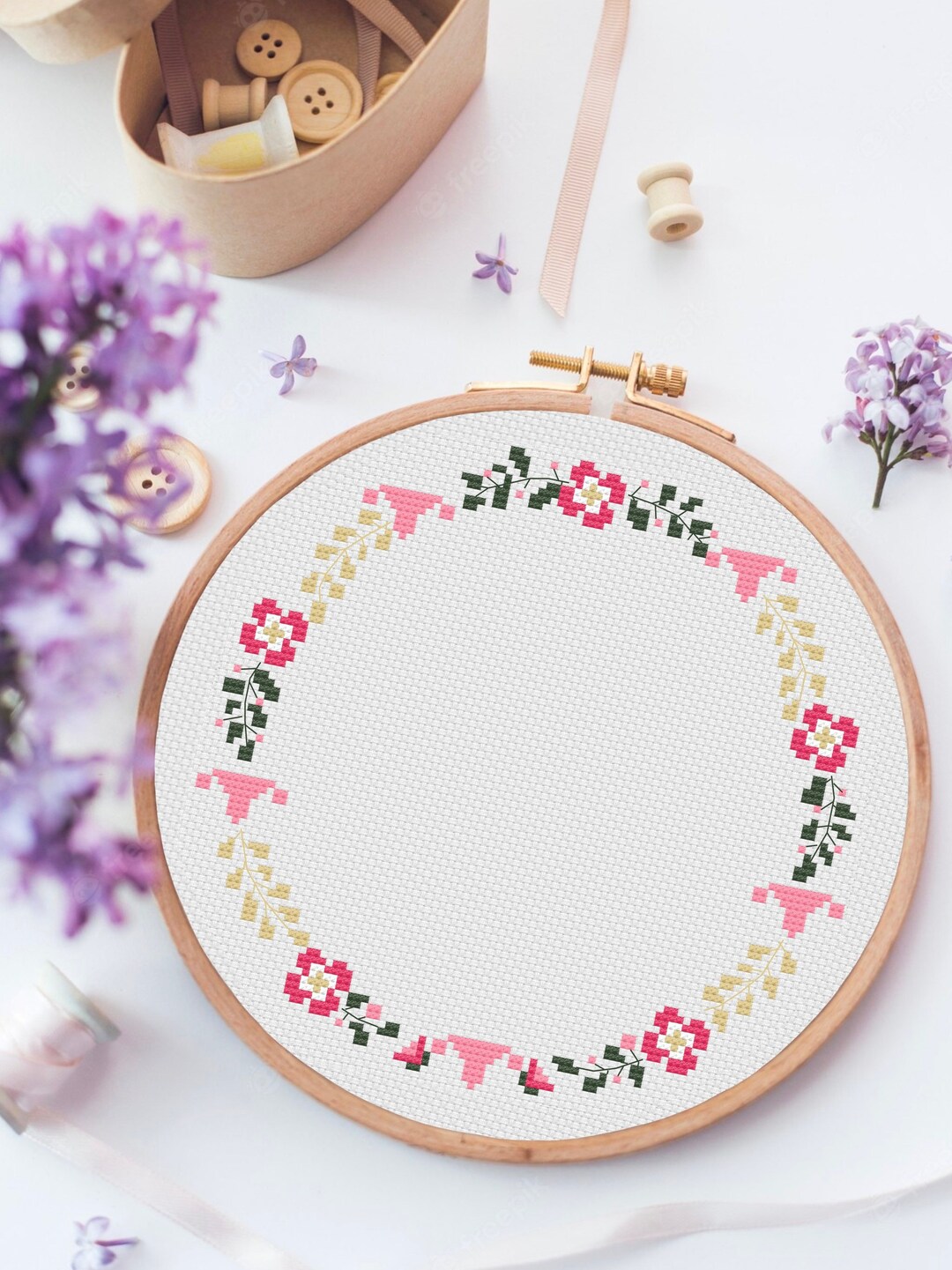 Uterus Wreath - Cross Stitch Pattern - Etsy