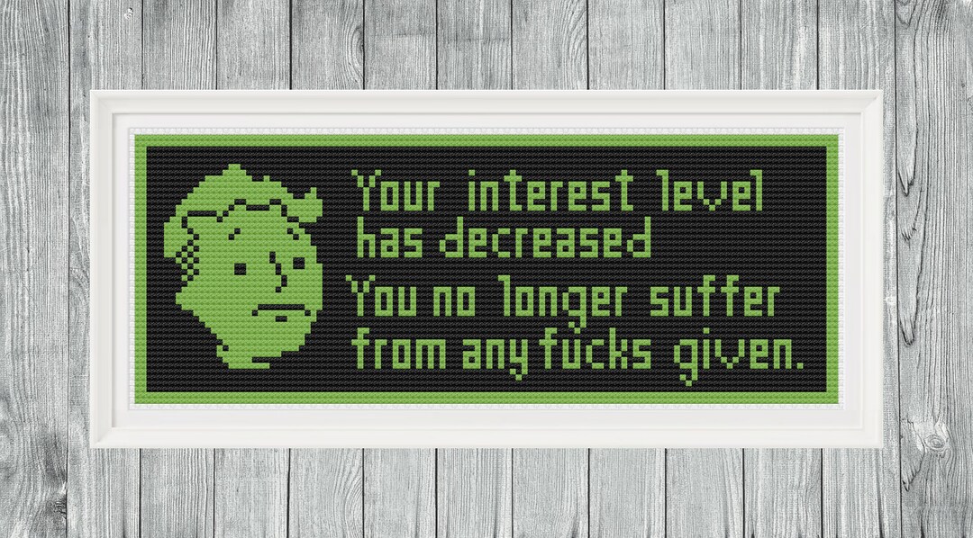 Fallout Notification - Fallout - Video Game - Cross Stitch Pattern ...