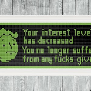 Fallout Notification - Fallout - Video Game - Cross Stitch Pattern ...