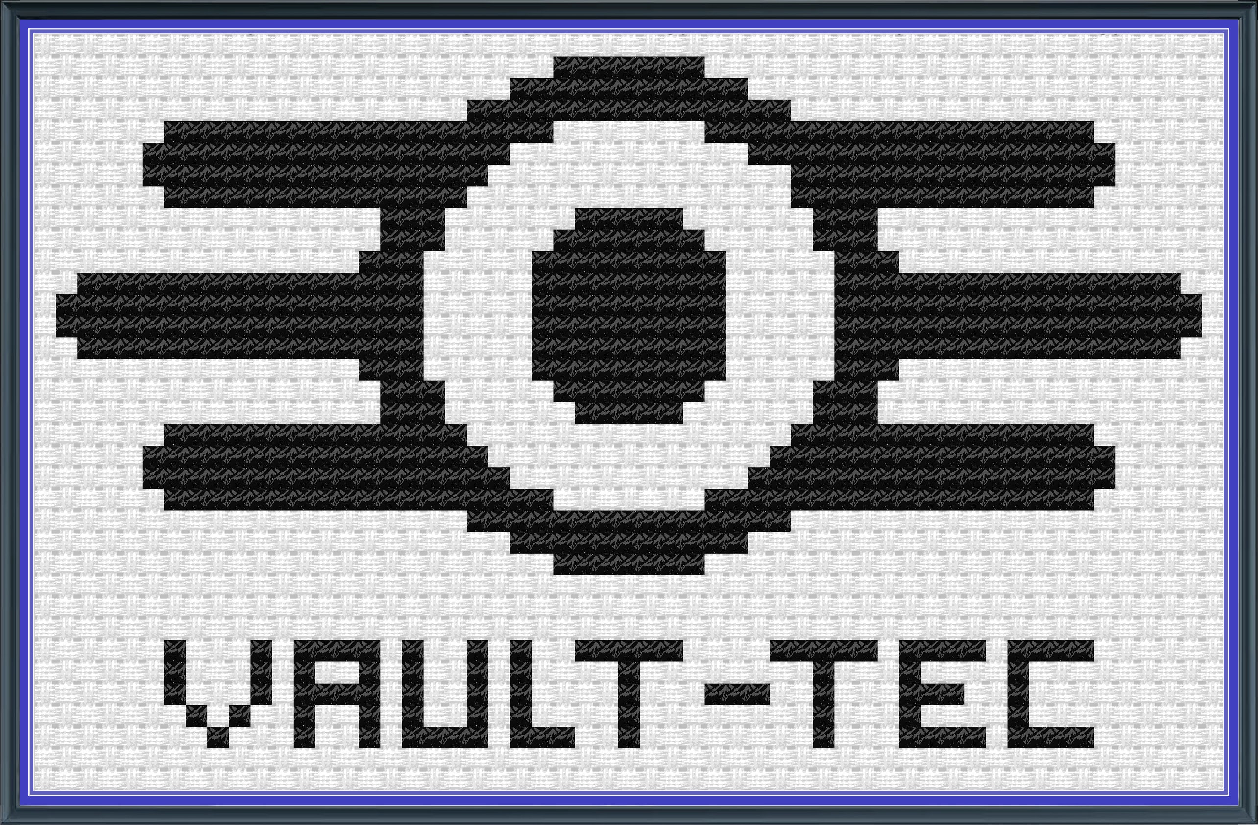 Vault Tec Logo- Video Game - Cross Stitch Pattern - Digital Download - Etsy