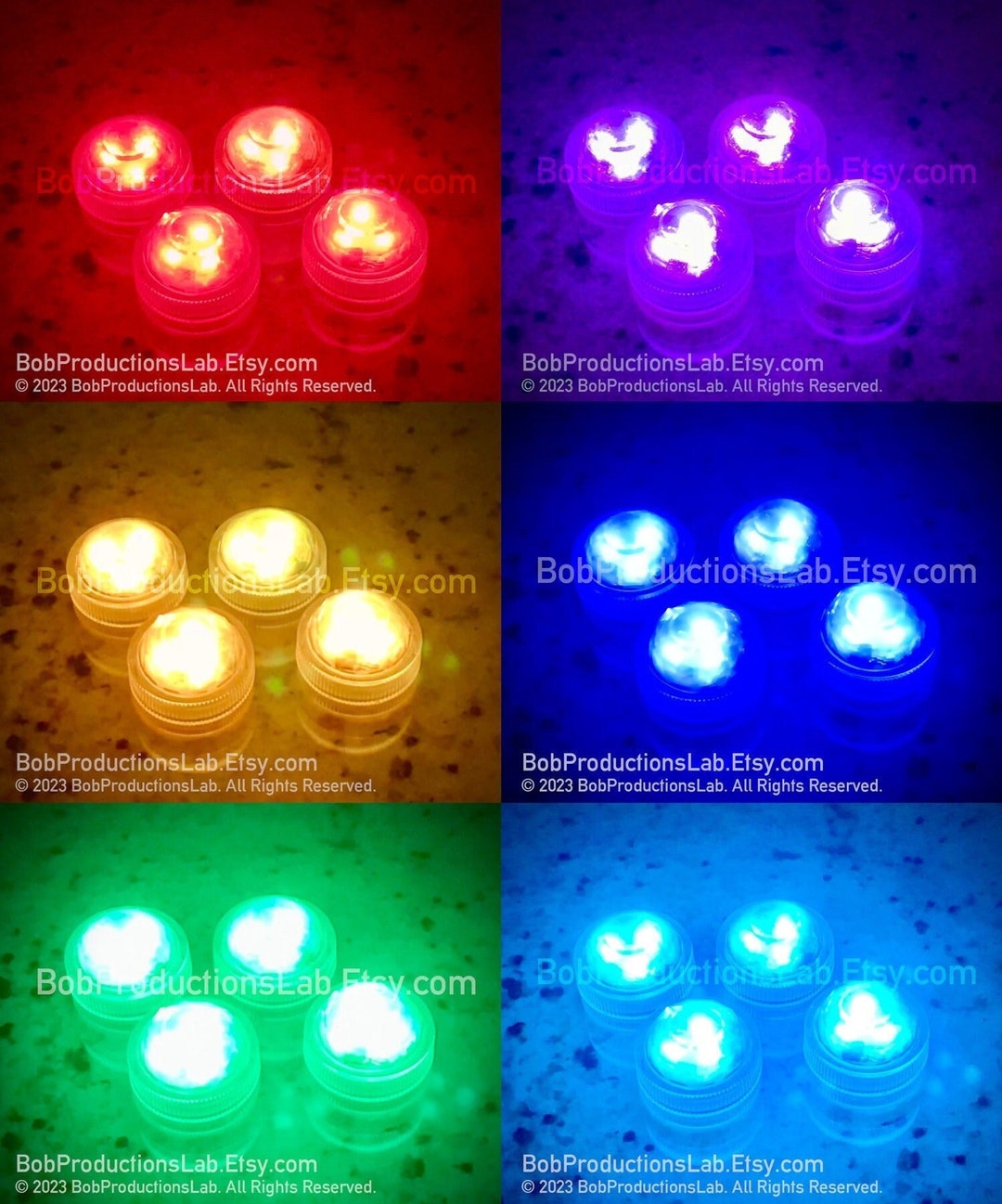 Waterproof LED Light Pods Wireless Remote Controlled Battery - Etsy