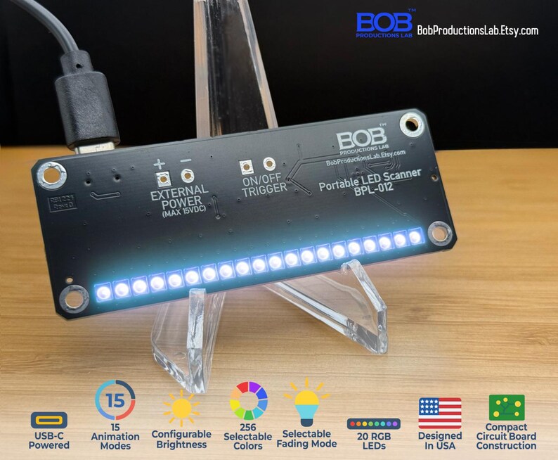 Premium Light Effects Board | Colorful Led Scanner, 20 RGB Leds, 256 ...