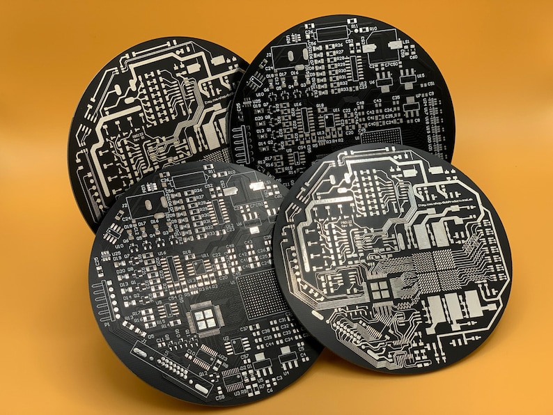 The Original Round Circuit Board Coaster Set of 4 Set of 2 - Etsy