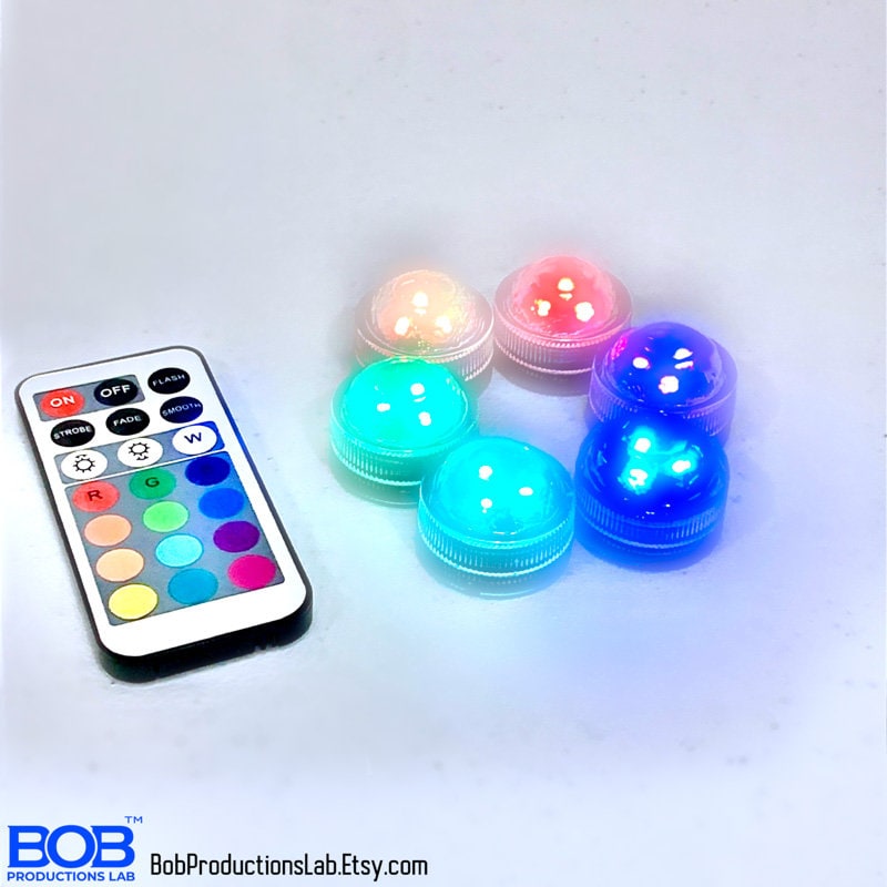 Wireless Colorful Light Pod Set Waterproof Remote Controlled Battery ...