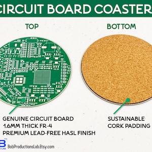 Premium Genuine Circuit Board Coasters With Box | Gamer Desk Steampunk ...