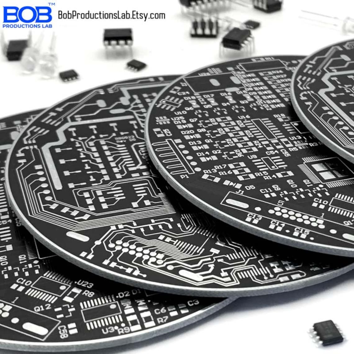 Premium Genuine Circuit Board Coasters With Box Gamer Desk - Etsy