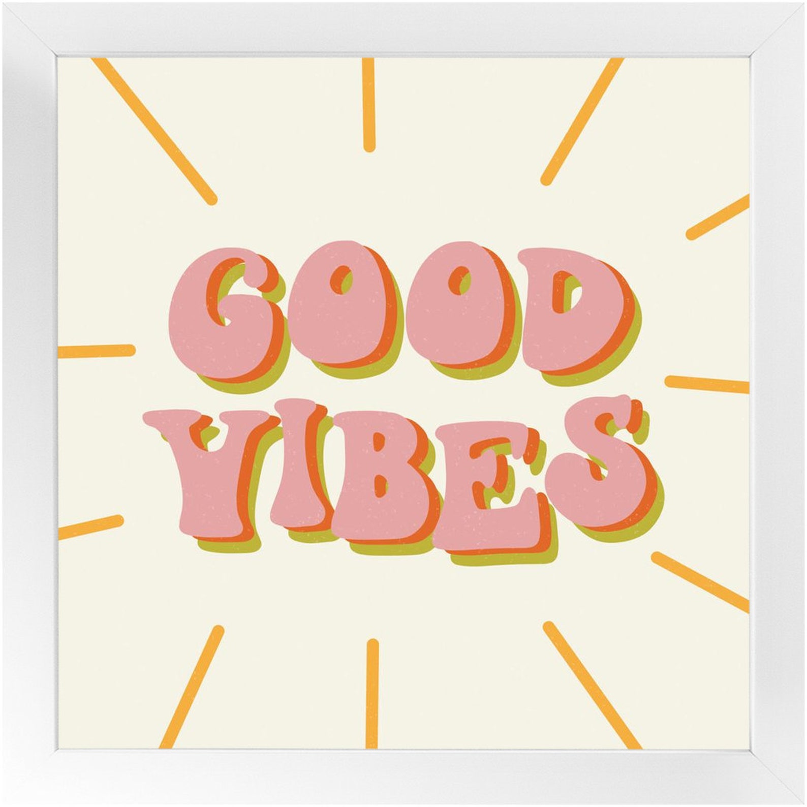 Vintage Good Vibes 70s Retro Wall Art - Etsy