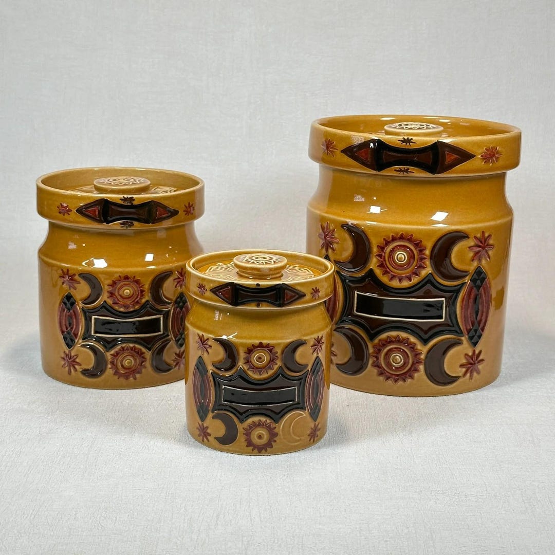 Rare Portmeirion Samarkand Pottery Lidded Storage Jars, 1960s, Susan ...