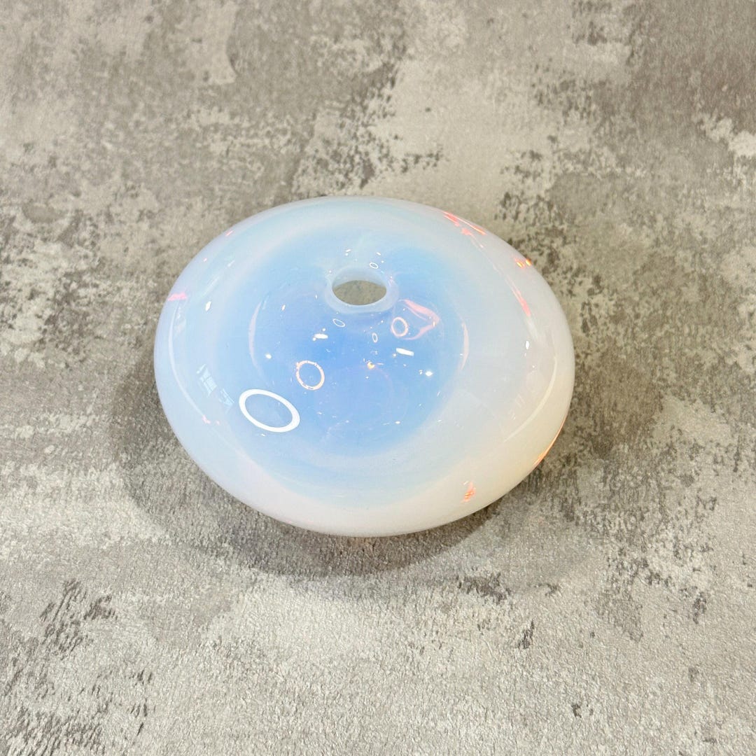 Sugahara Opaline Glass Vase Japan Modernist Pebble Low Bowl SGHR ...