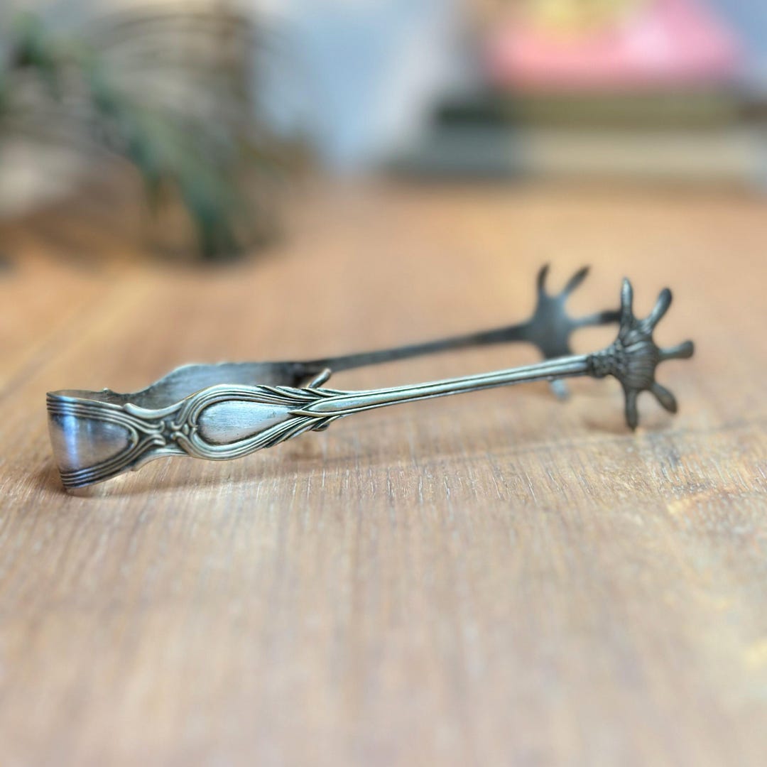 Antique Briddon Bros Silver Plate Claw Ice Tongs Sheffield Victorian ...