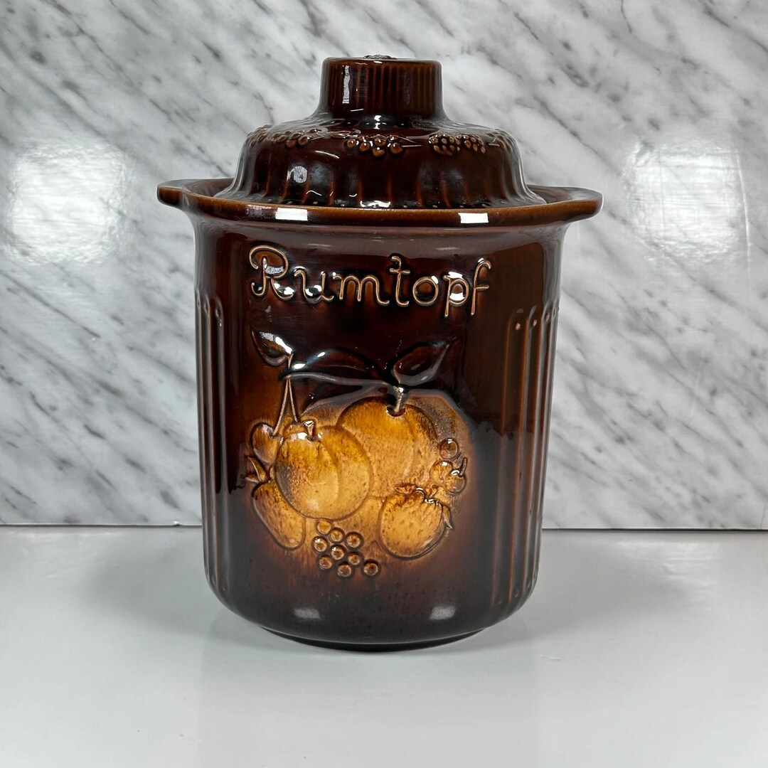 Vintage Rumtopf Jar, Brown, West German Pottery, Fruit Storage - Etsy