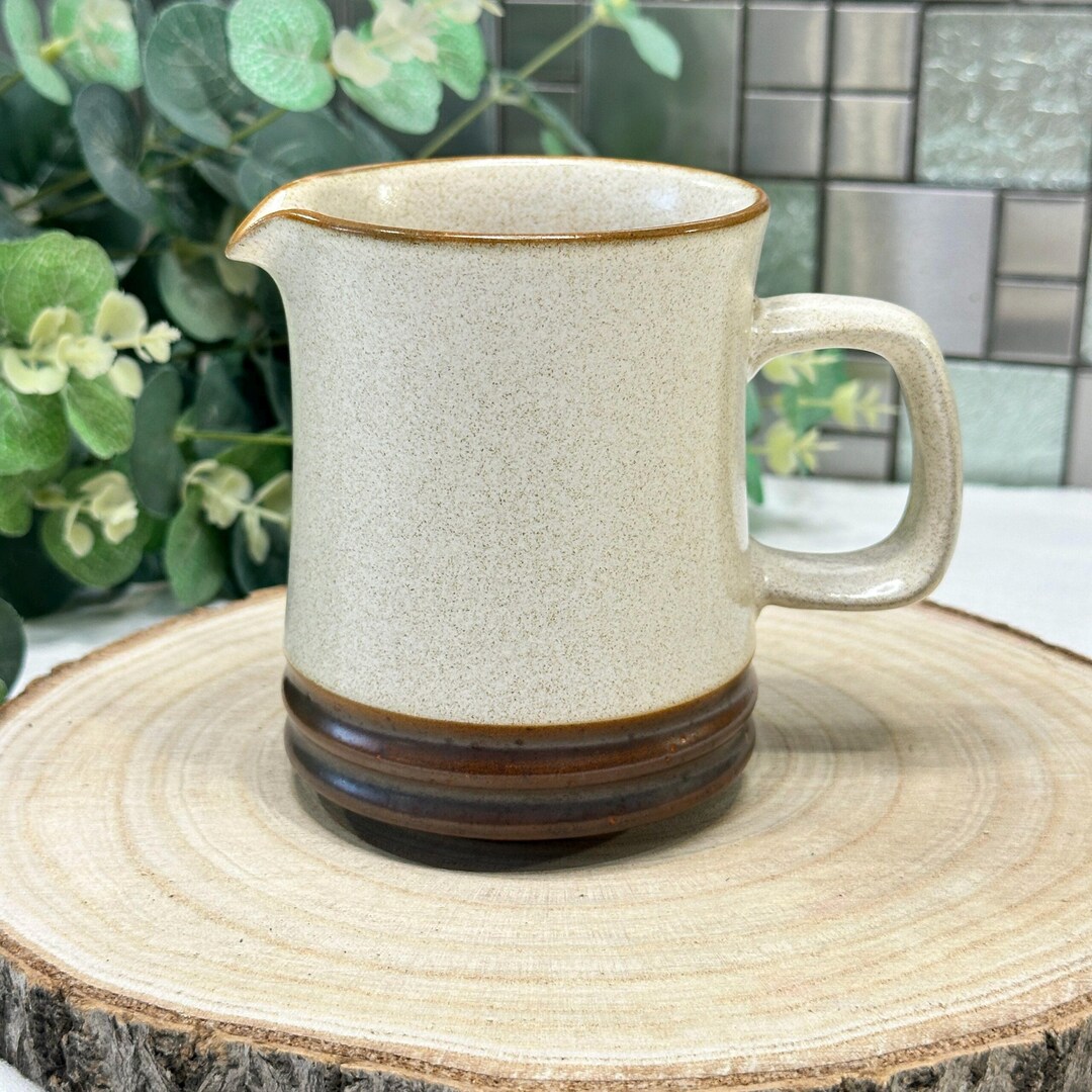 Vintage Denby Potters Wheel Creamer 1/2 Pint Milk Jug Stoneware England ...