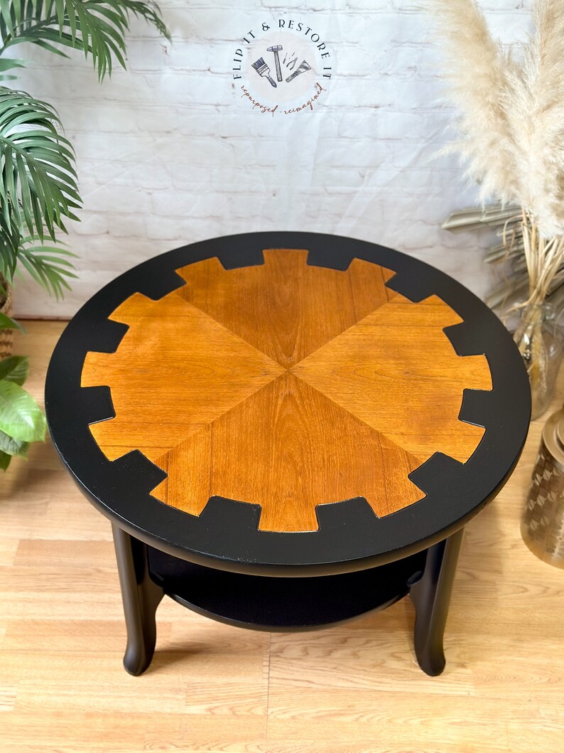 Mid Century Circular Round 'cog' Coffee Table by Nathan Furniture ...