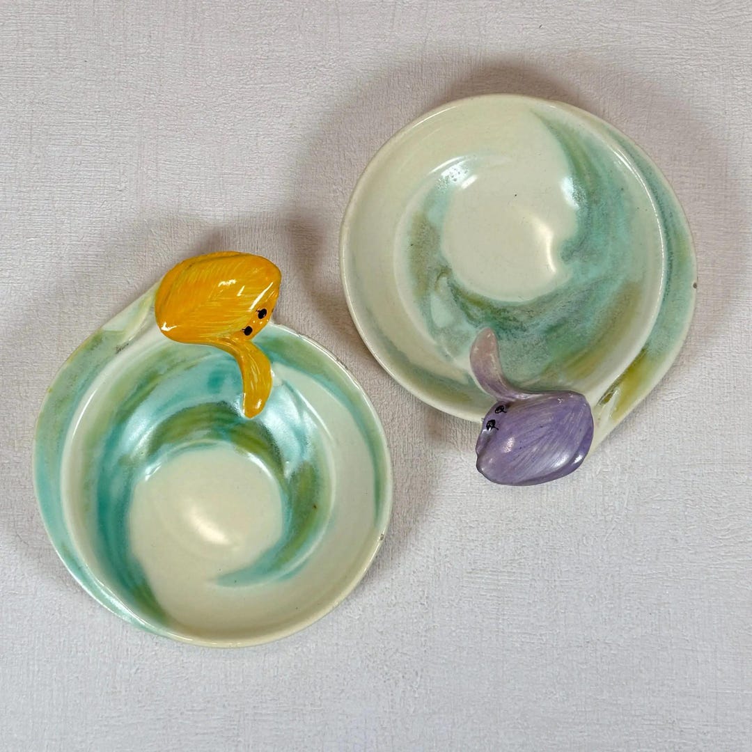 Vintage Carlton Ware Tulip Dishes: Hand-painted Art Deco Serving Pair ...