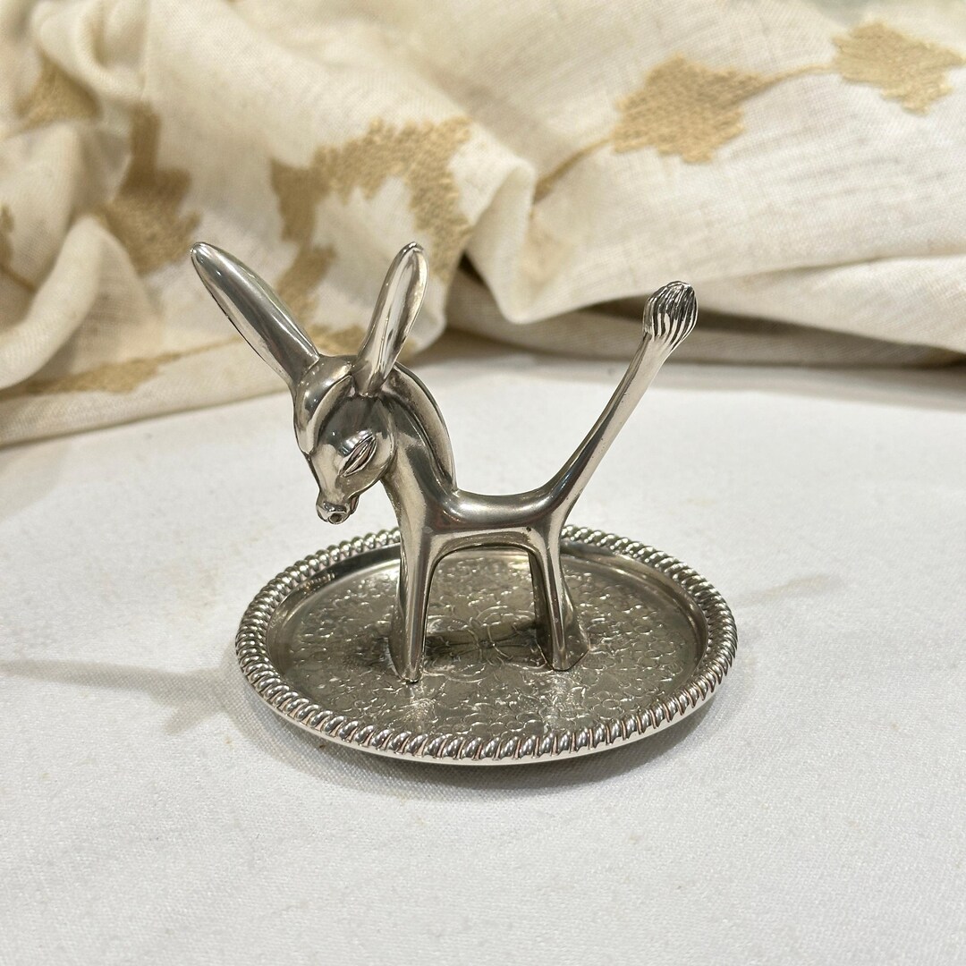 Vintage Seba Silver Plated Donkey Ring Holder Made in England - Etsy